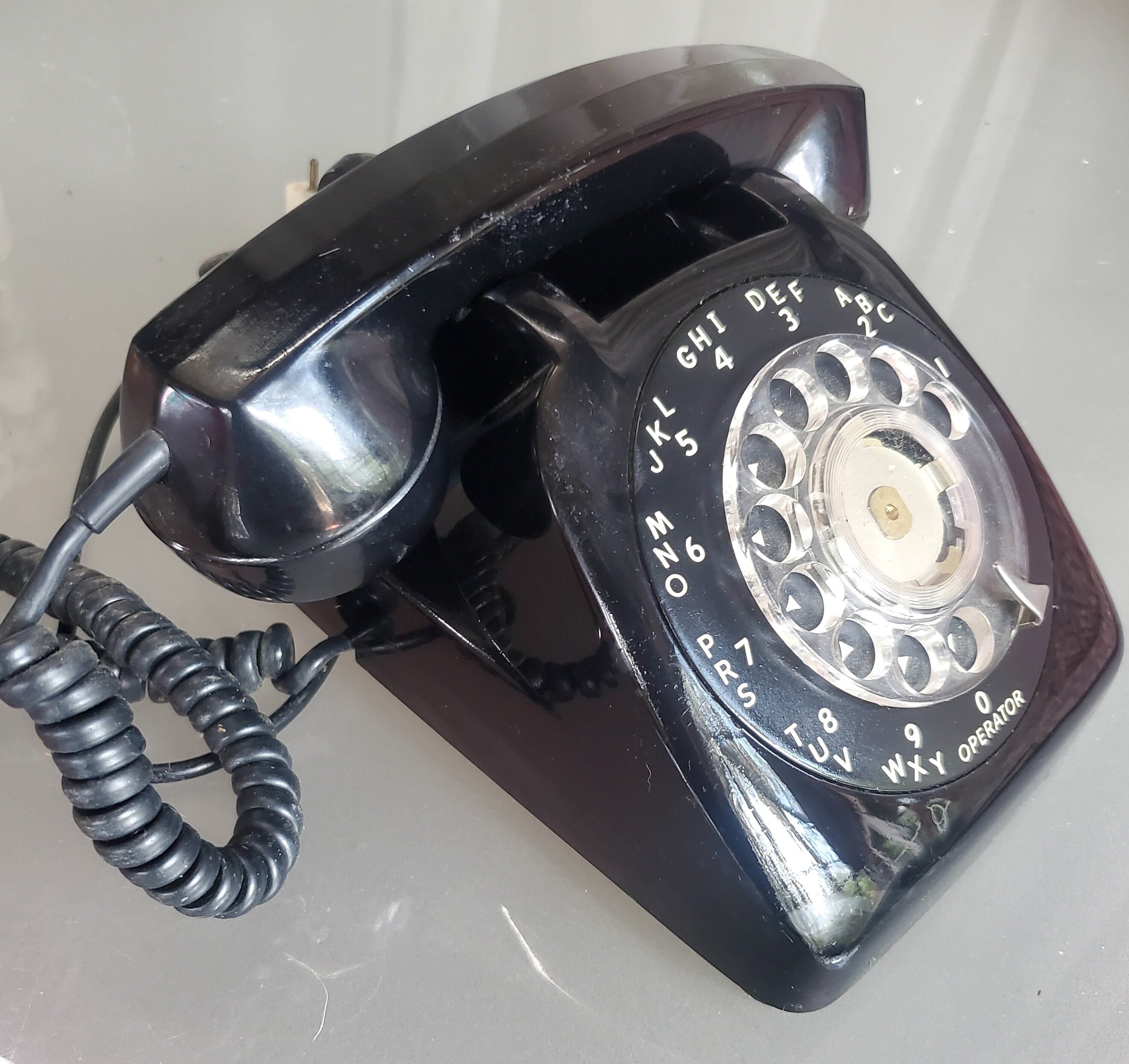 Vintage Black Telephone, Display Piece, Theater Prop, Chunky Funky ...