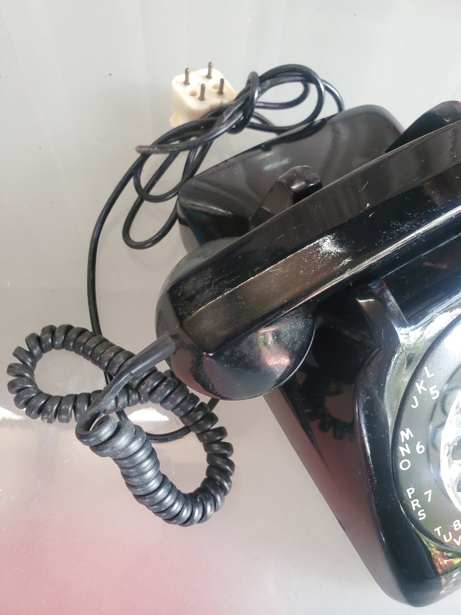 Vintage Black Telephone, Display Piece, Theater Prop, Chunky Funky ...