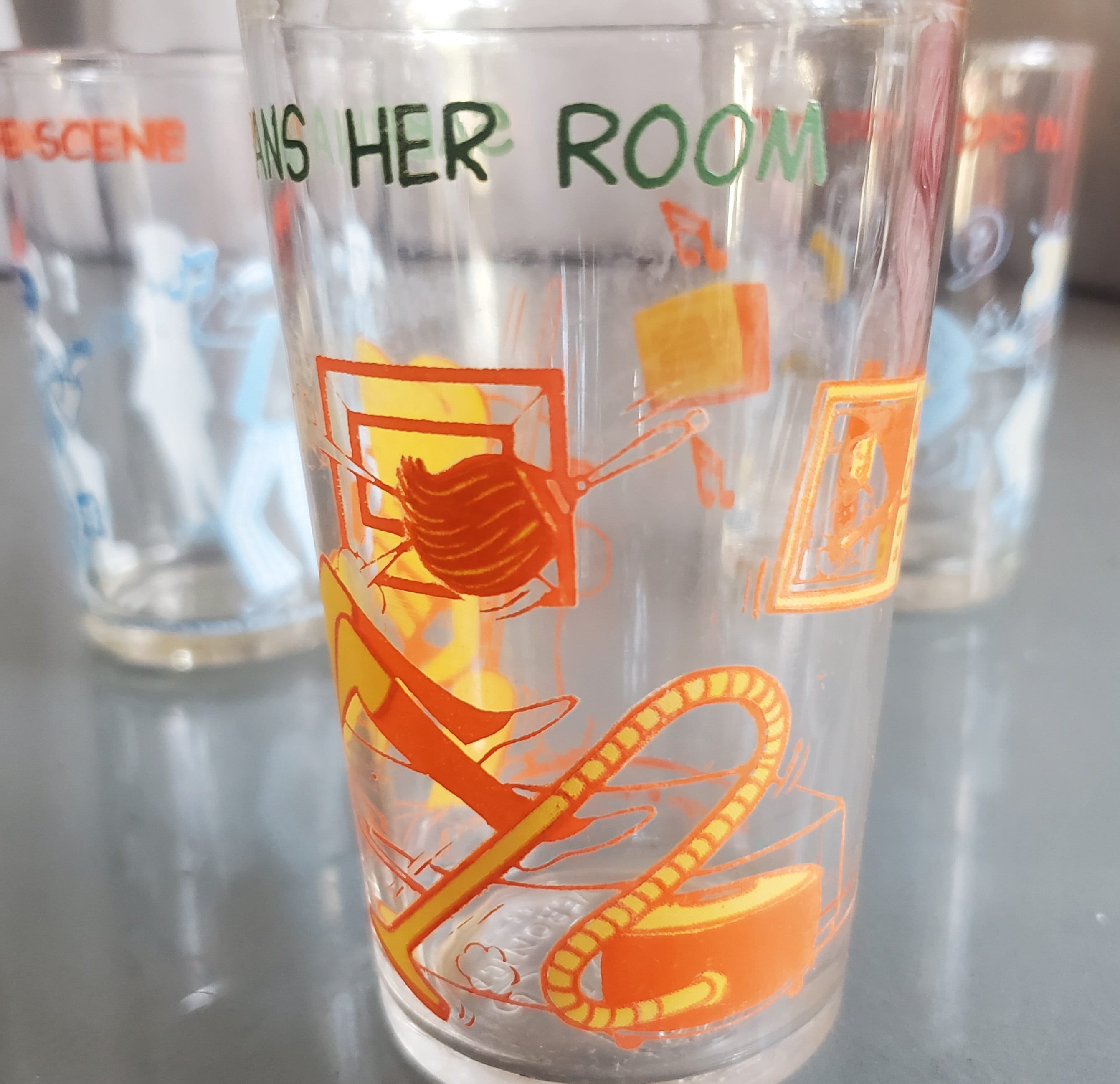 Archie Cartoon Juice Glasses, Set of Three, Vintage Glassware, Archie ...