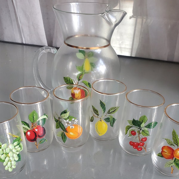 Glass Juice Pitcher - Etsy