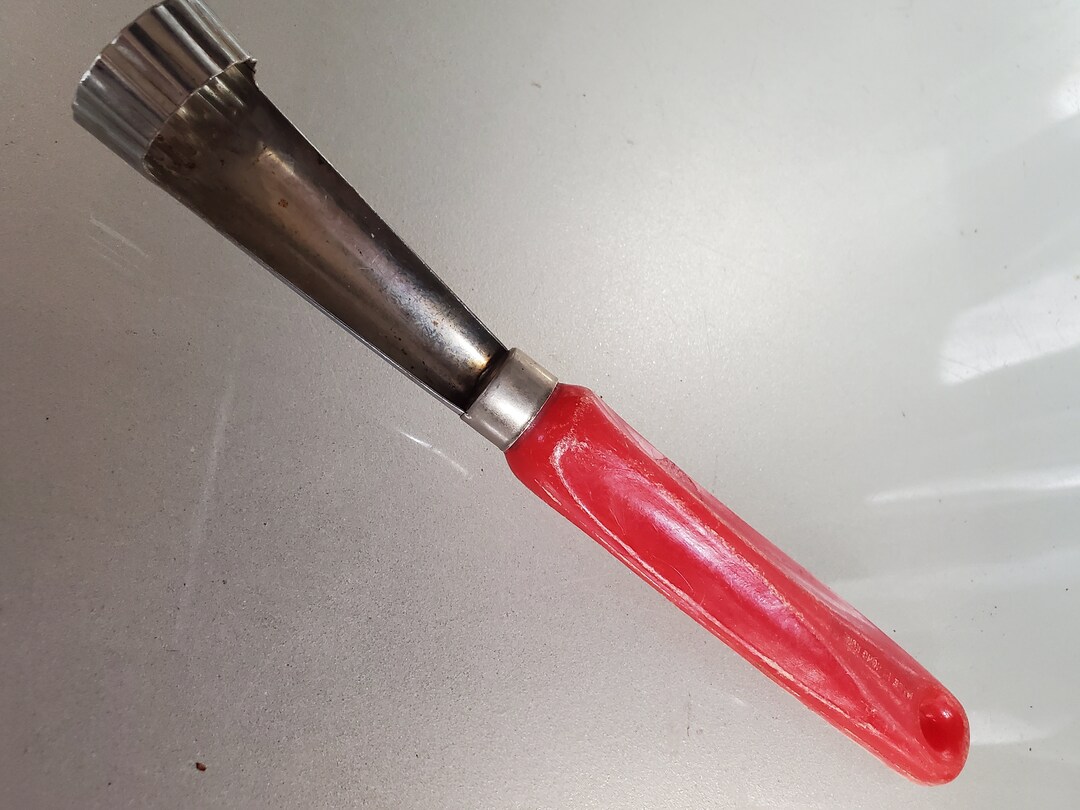 Corer With Red Plastic Handle, Vintage Kitchen Tool, Gadget Implement ...