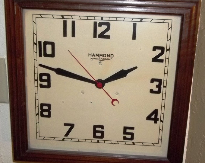 Vintage Hammond Synchronous Electric Wall Clock 1940's or Earlier - Etsy