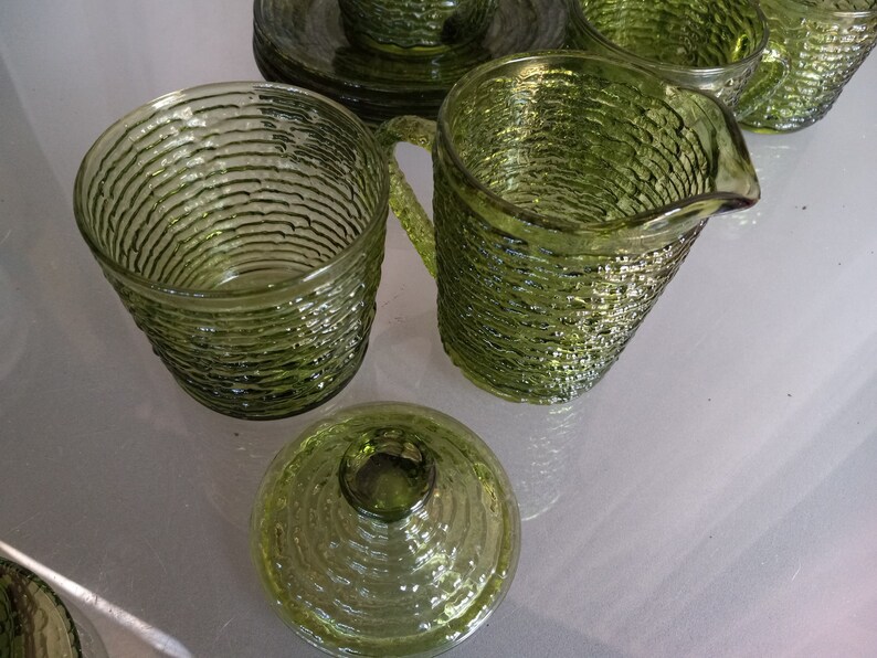 Soreno Green Glassware Priced per Piece Vintage Glassware - Etsy