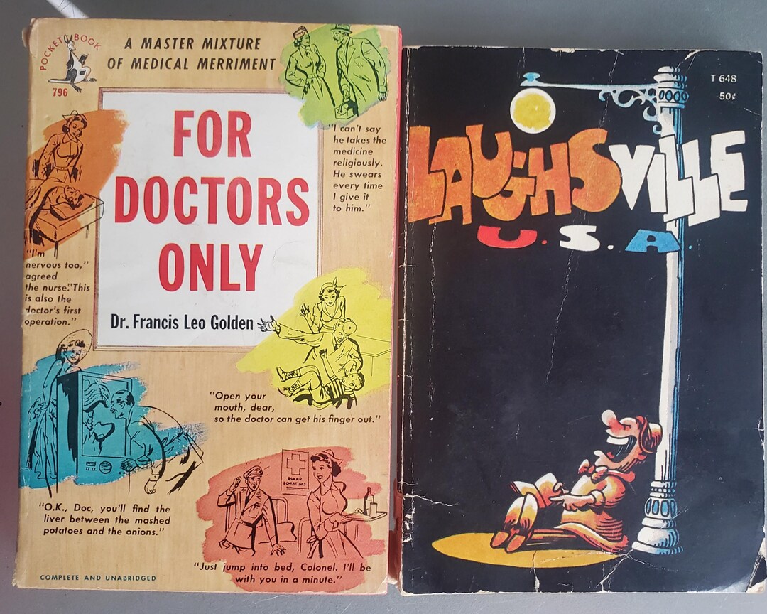Joke Books, for Doctors Only and Laughsville U.S.A., Vintage Paperback ...