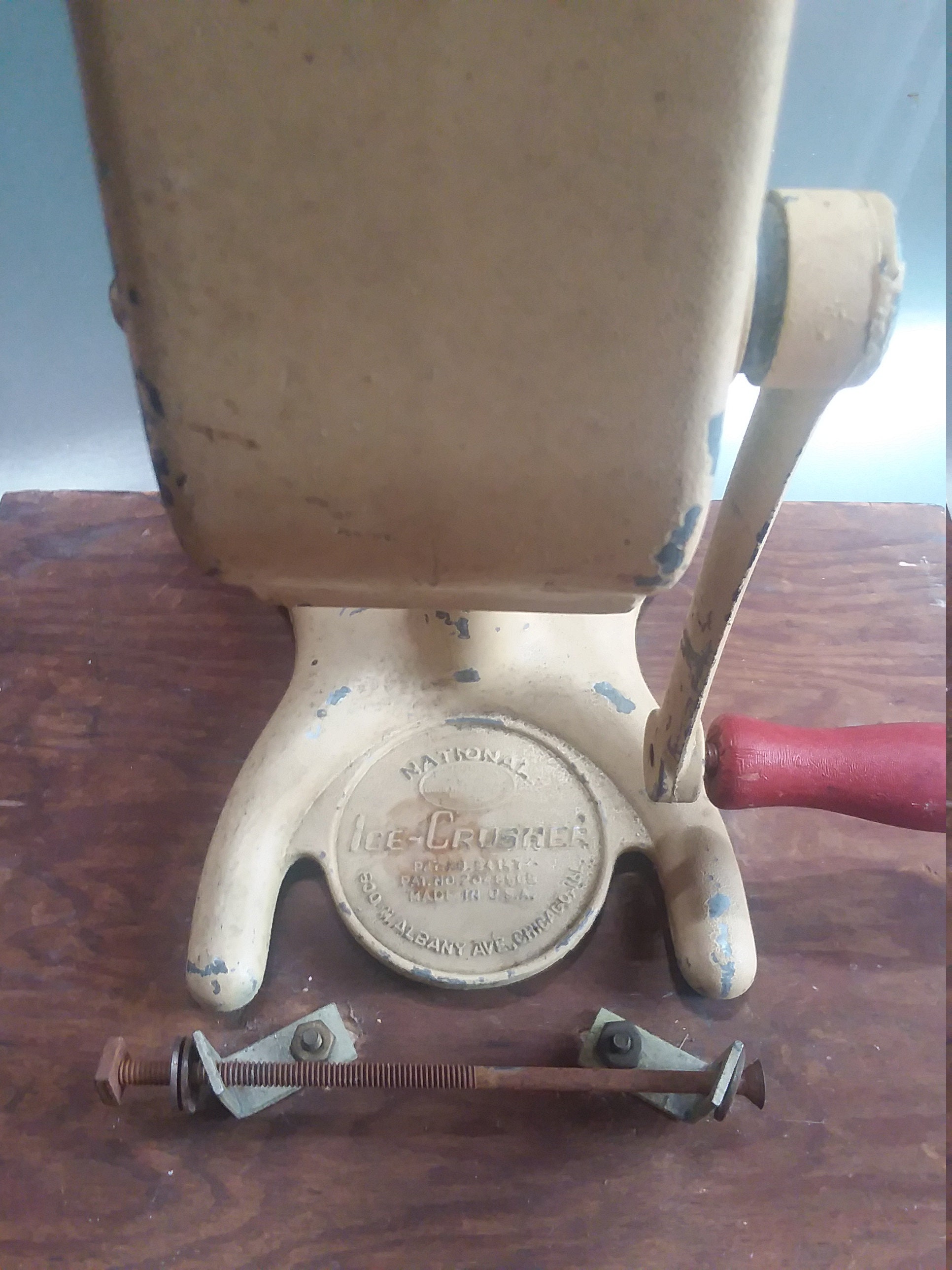 Industrial National Vintage Ice Crusher, Very Old, Includes Board ...
