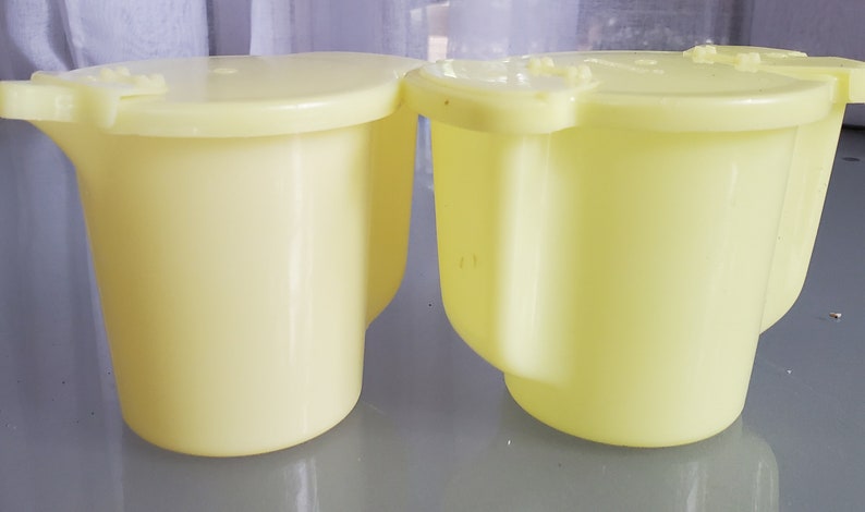 Tupperware Sugar and Creamer Set in Sunny Bright Yellow, Vintage ...