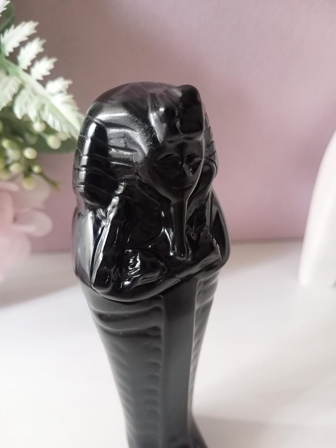 Black Obsidian Sarcophagus • Peaceful Egyptian Crystal • Mystical Decor ...