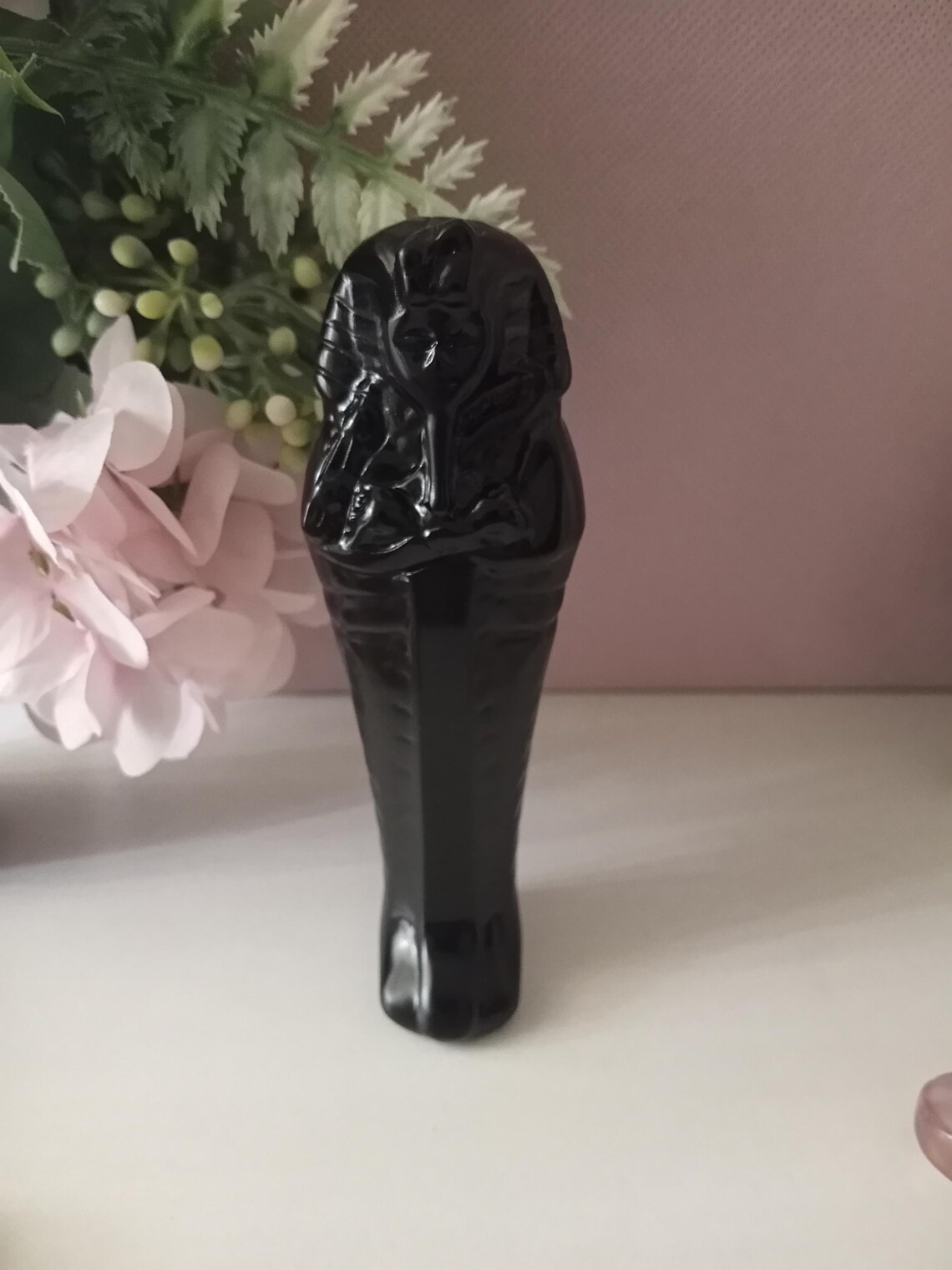 Black Obsidian Sarcophagus • Peaceful Egyptian Crystal • Mystical Decor ...