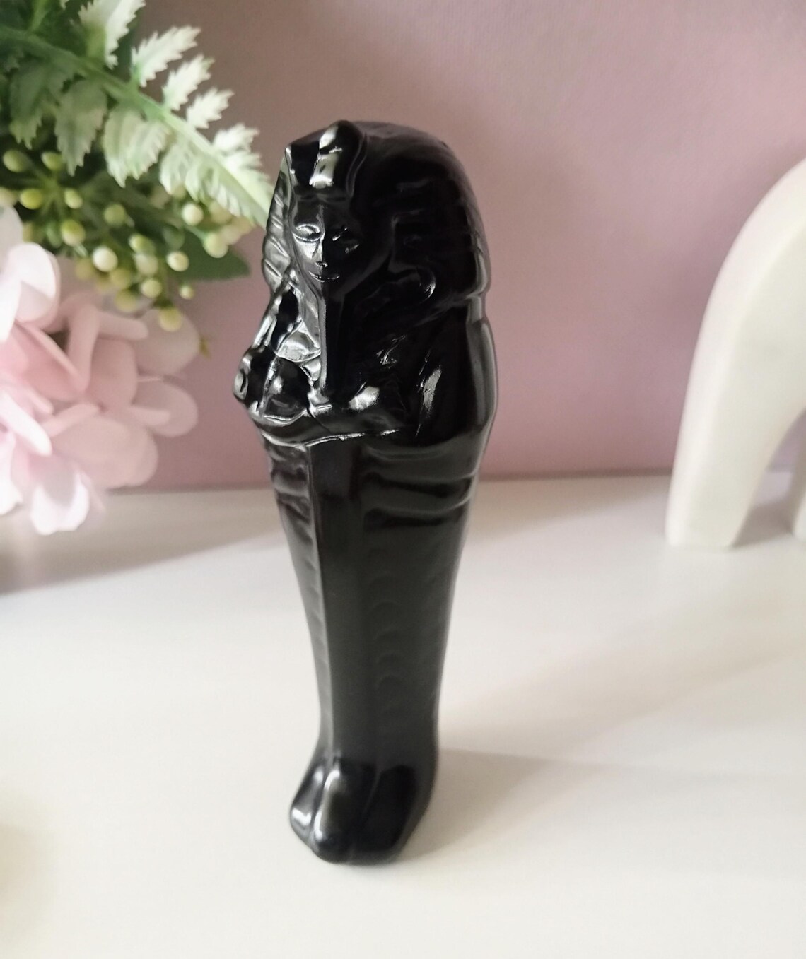 Black Obsidian Sarcophagus • Peaceful Egyptian Crystal • Mystical Decor ...