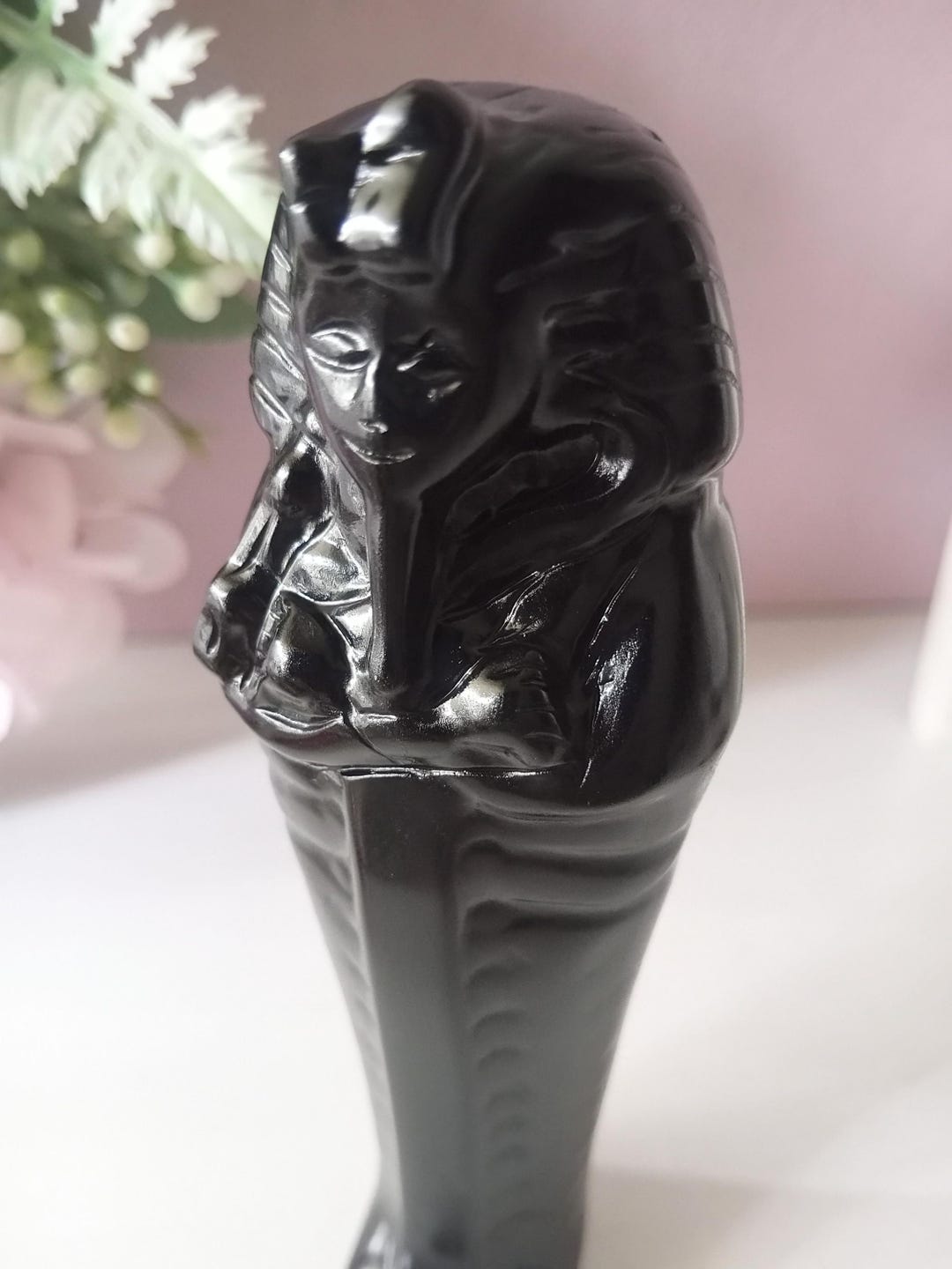 Black Obsidian Sarcophagus • Peaceful Egyptian Crystal • Mystical Decor ...