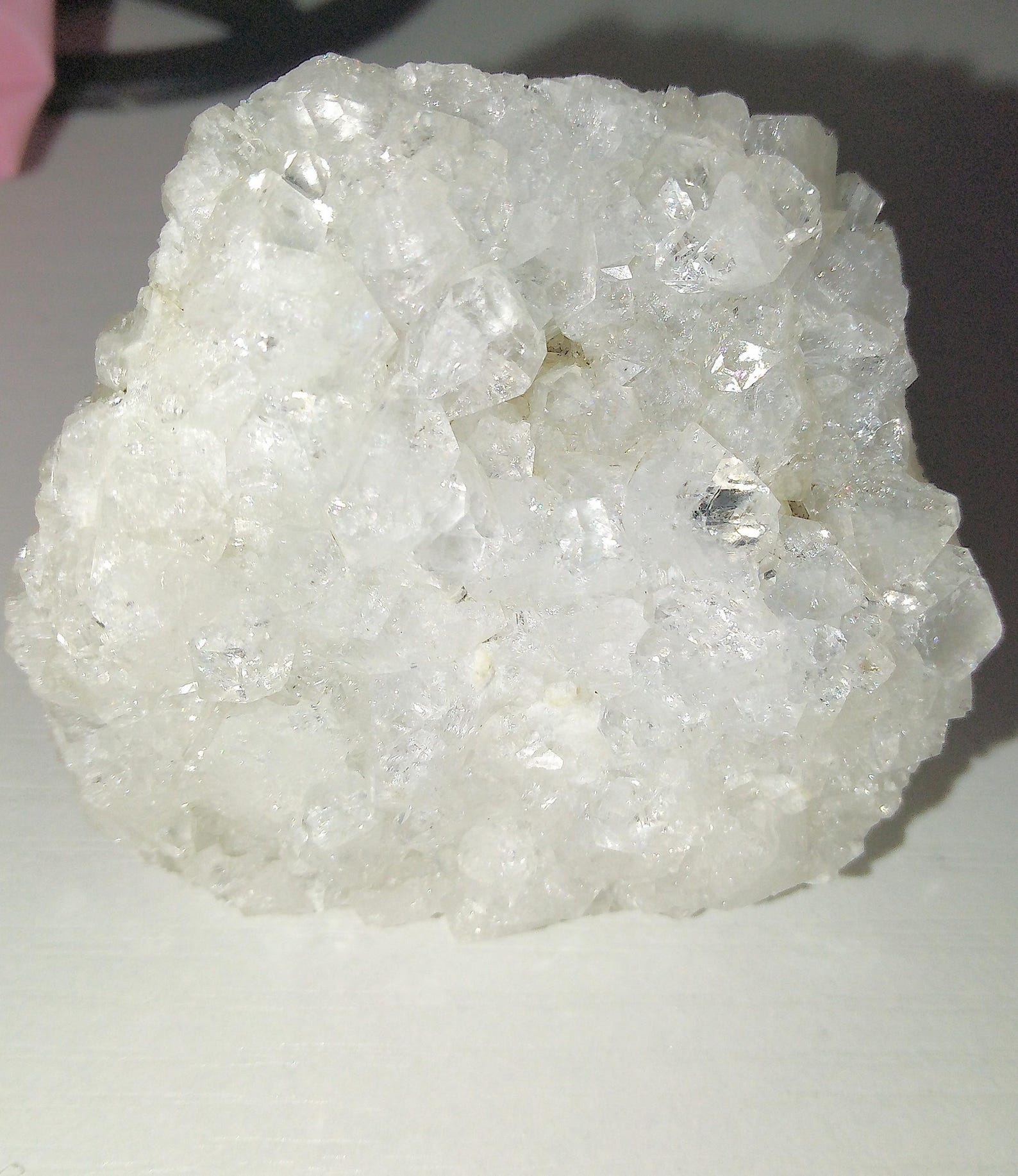 Diamond Clear Apophyllite Cluster – Natural Druzy Points – 74g ...