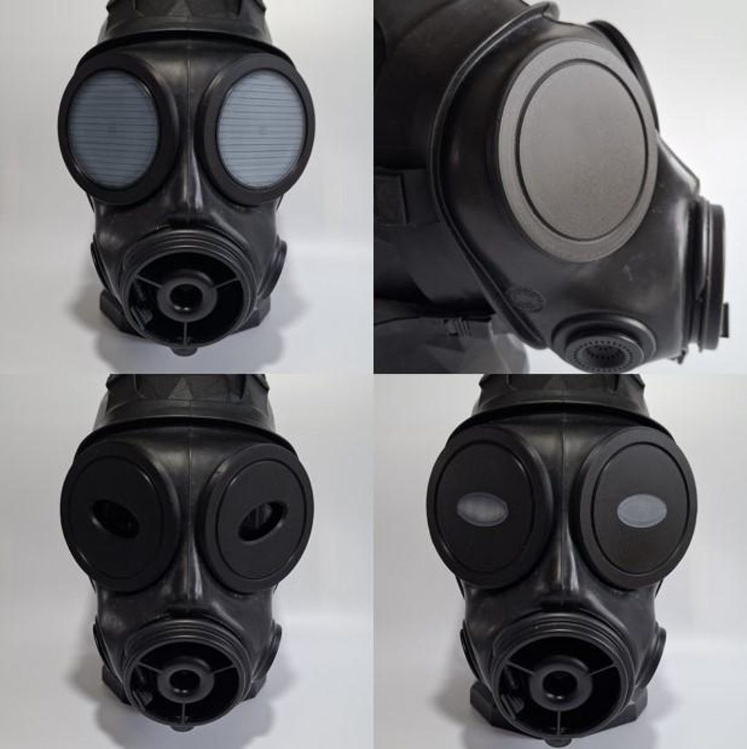 Cover Caps for S10 Gas Mask – Clip-on Lens Cap, Opaque, 3D Printing ...
