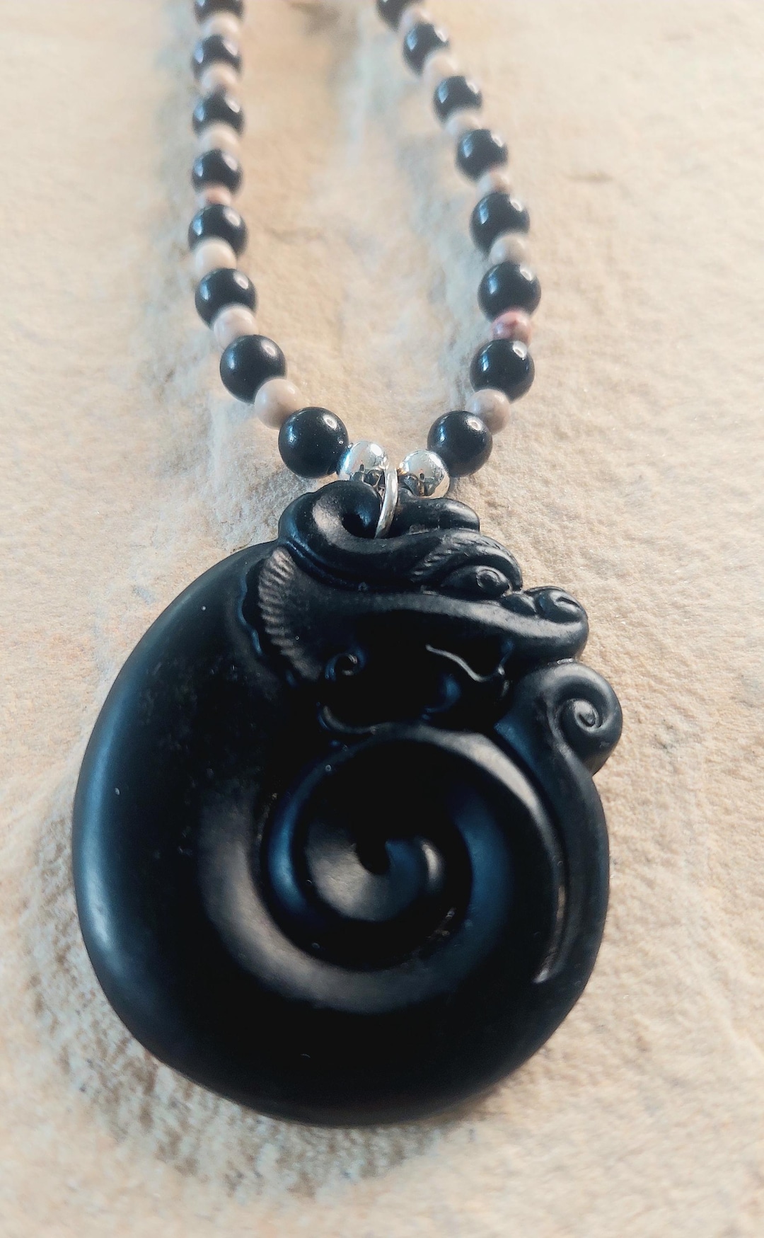 Jade, Asian Style, Dragon Amulet - Etsy