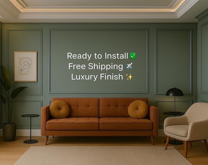 Pre-cut Wall Panel Kit – Luxury Paintable Molding for Stylish Living ...