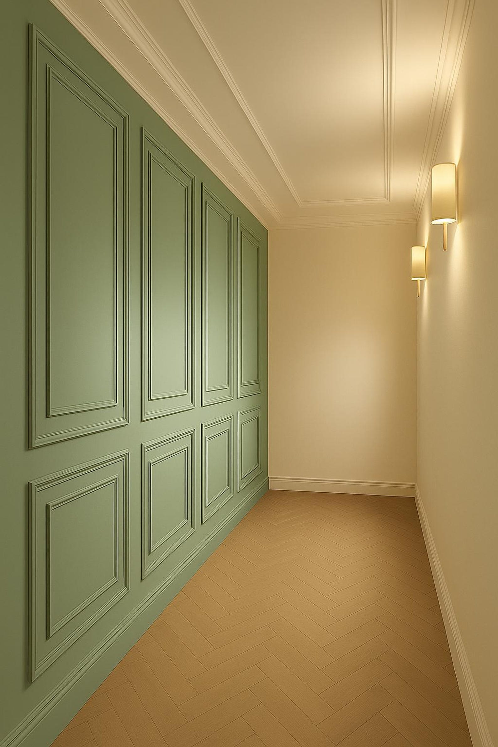 Elegant Hallway Panel Kit – Factory Primed & Paintable Molding Set for ...