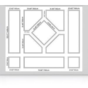 Modern Geometric Wall Panel Kit – Precut & Factory-primed DIY Molding ...