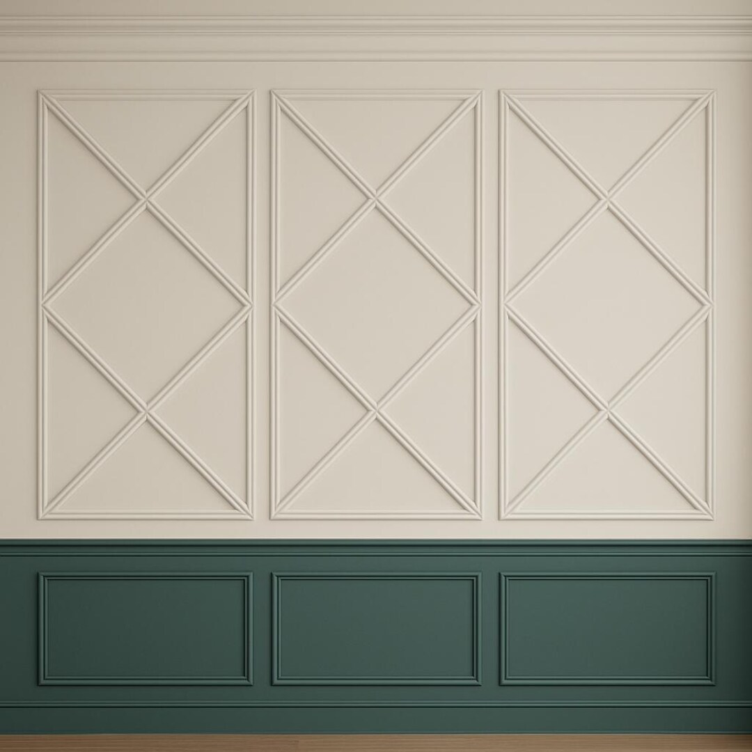 Luxury Geometric Wall Molding Kit – Decorative Trim Panel Set for ...