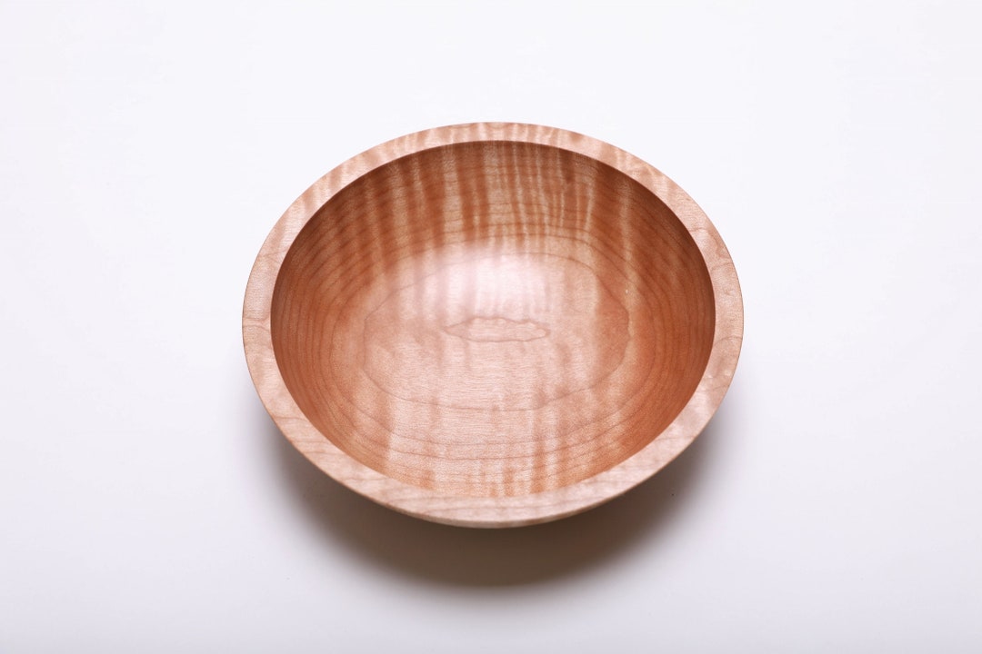 Fiddleback Big Leaf Tiger Maple Wooden Bowl 2065 6 3/8 X 1 7/8 Flame ...