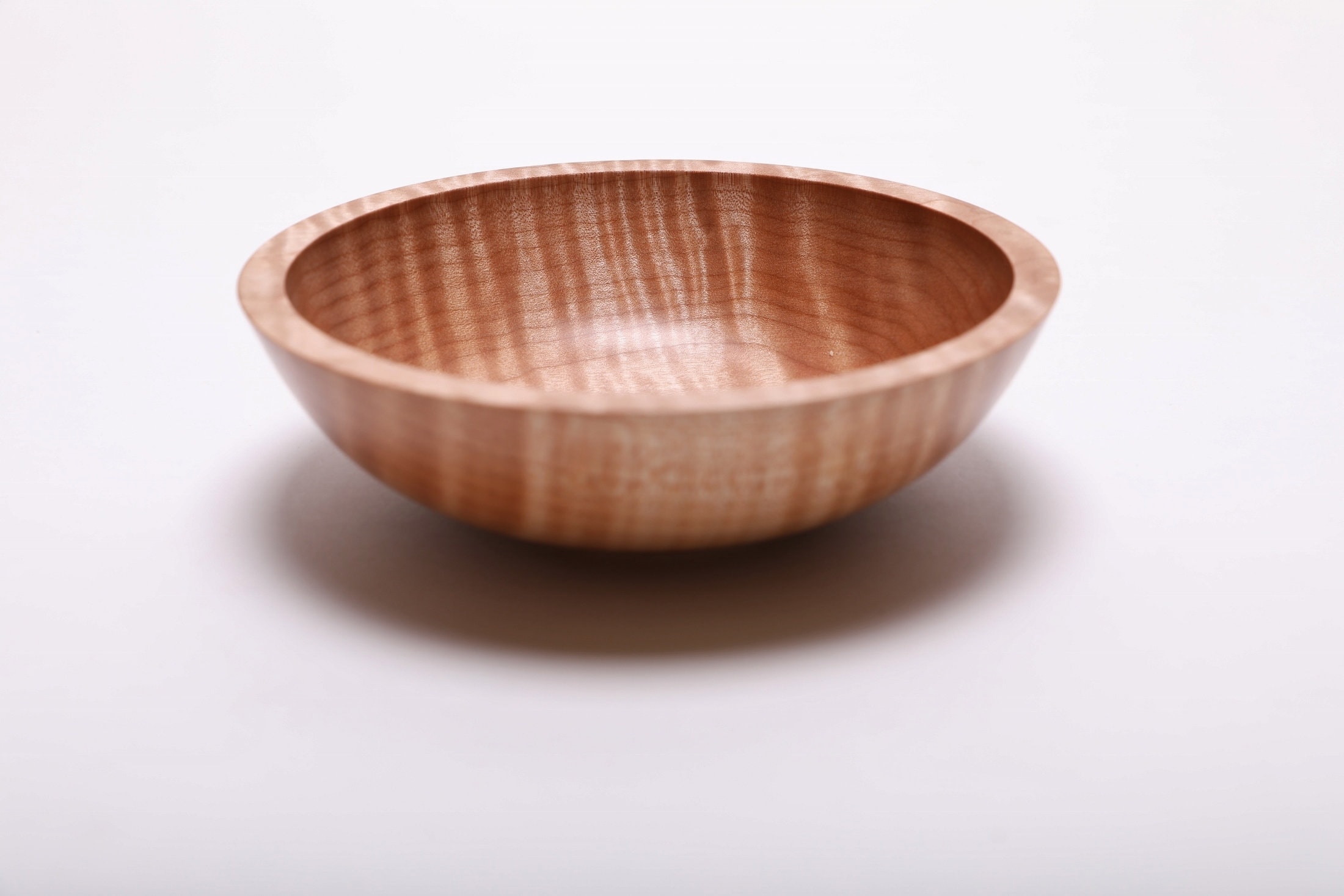 Fiddleback Big Leaf Tiger Maple Wooden Bowl 2065 6 3/8 X 1 7/8 Flame ...