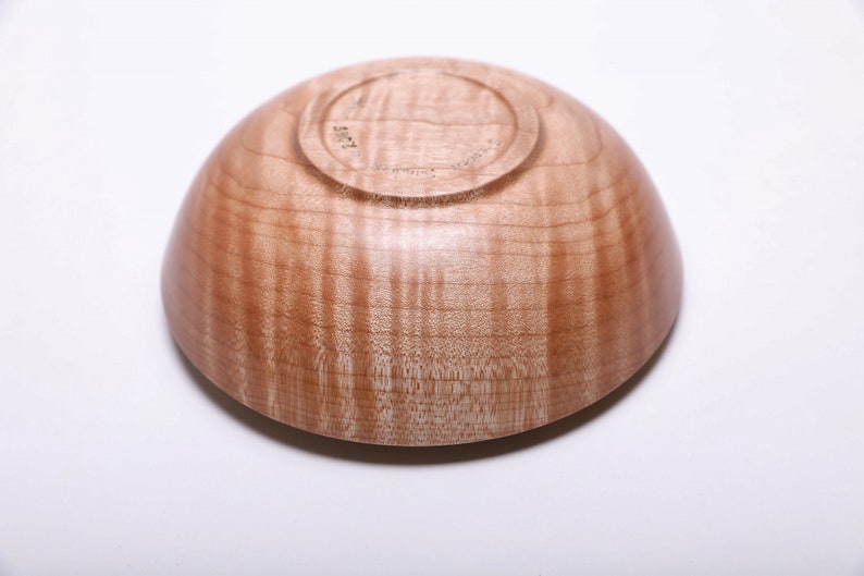 Fiddleback Big Leaf Tiger Maple Wooden Bowl 2065 6 3/8 X 1 7/8 Flame ...