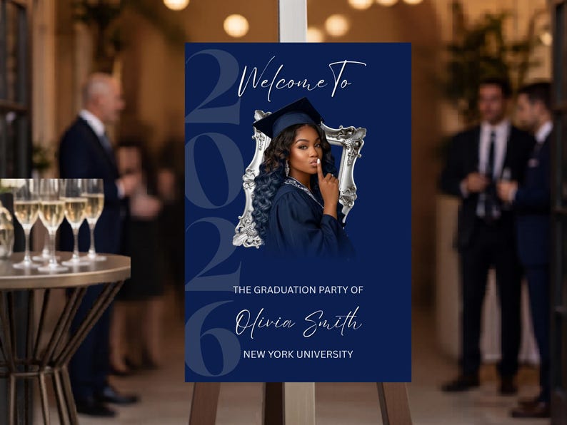Graduation Party Welcome Sign Template | Editable Photo Graduation ...