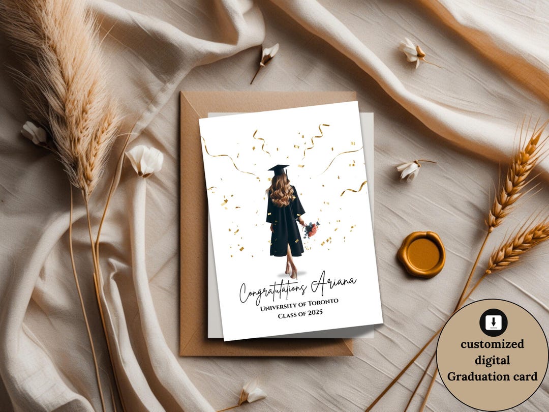 Personalized Graduation Card 2025: Custom Printable (digital Download ...