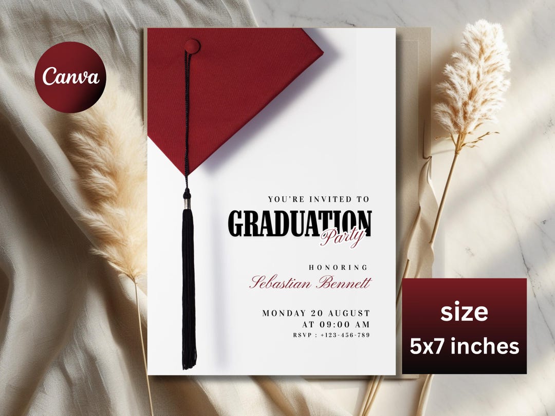 Graduation Announcement 2026 Invitation, Graduation Party Evite ...