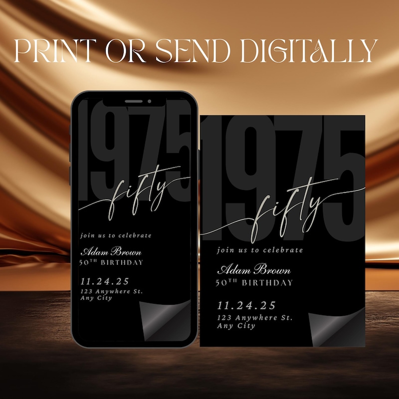 Black Tie Male Invitation - Etsy