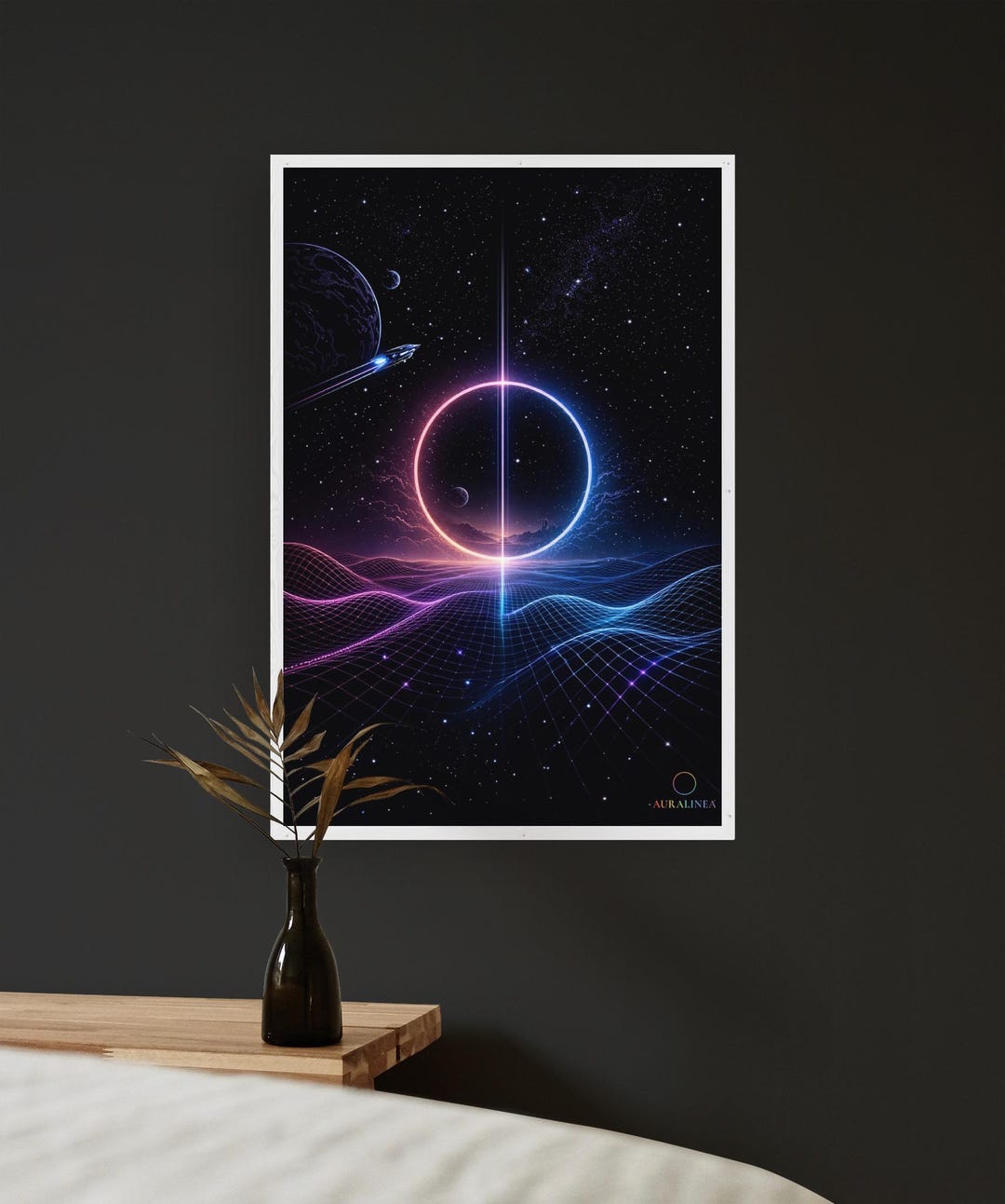 Cosmic Axis Wall Art – Digital Download | Neon Space Geometry ...