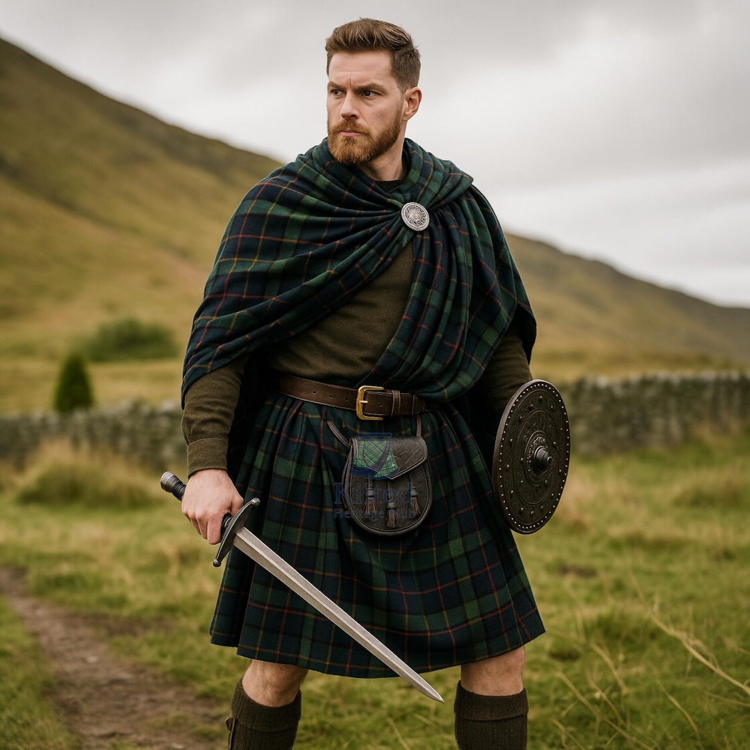 Handmade Scottish Great Kilt – Vintage Highland Clan Tartan - Etsy UK