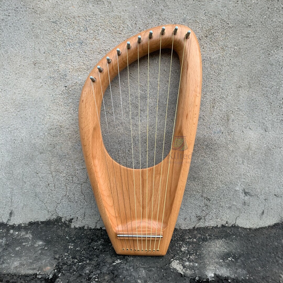 Beech Wood 10 String Lyre Harp With Case - Etsy