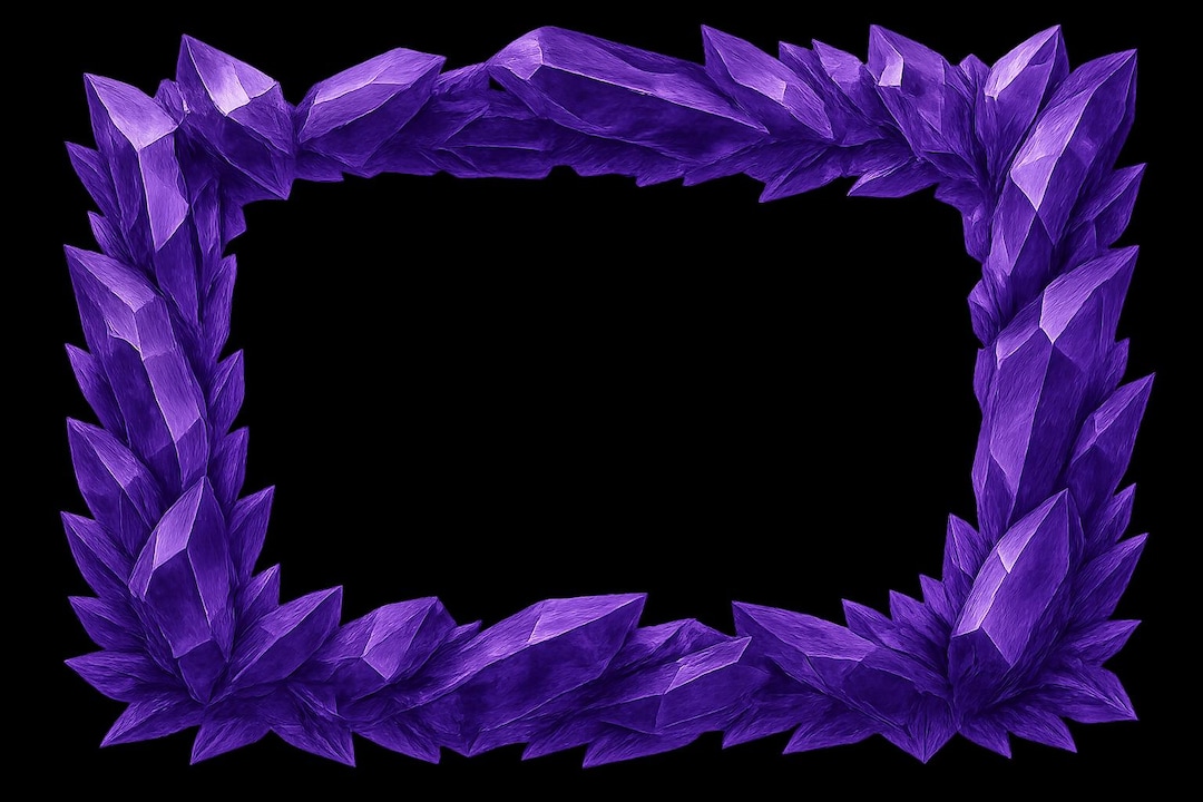Face Cam Border/webcam Overlay Crystal Frame-purple-rectangular ...