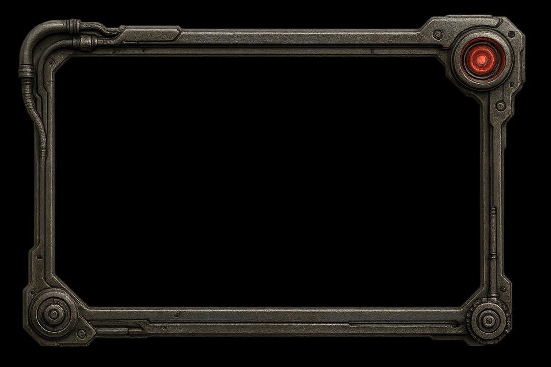 Facecam Border/webcam Overlay-cyber Punk Horizontal Rectangular Frame ...