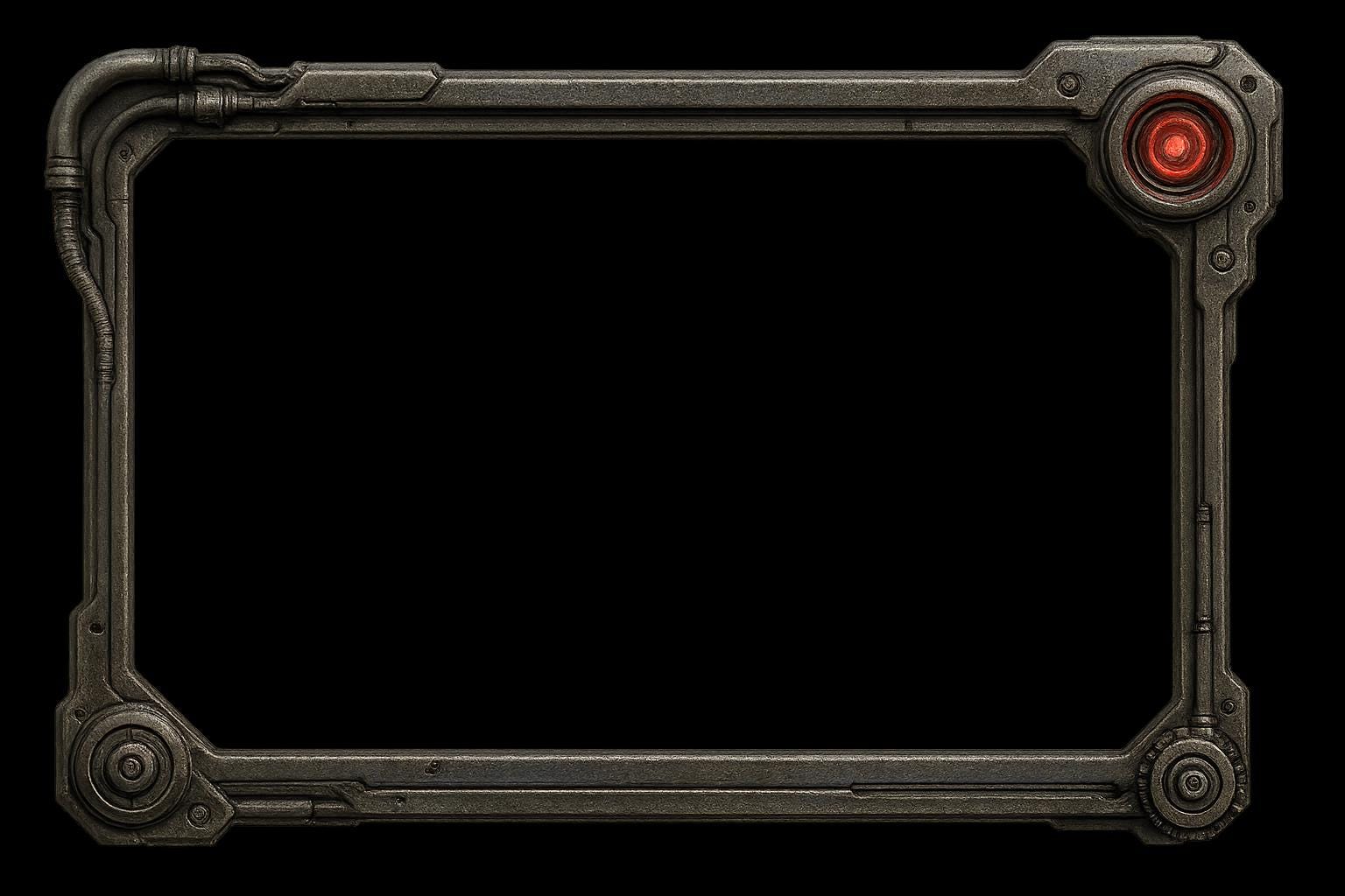 Facecam Border/webcam Overlay-cyber Punk Horizontal Rectangular Frame ...