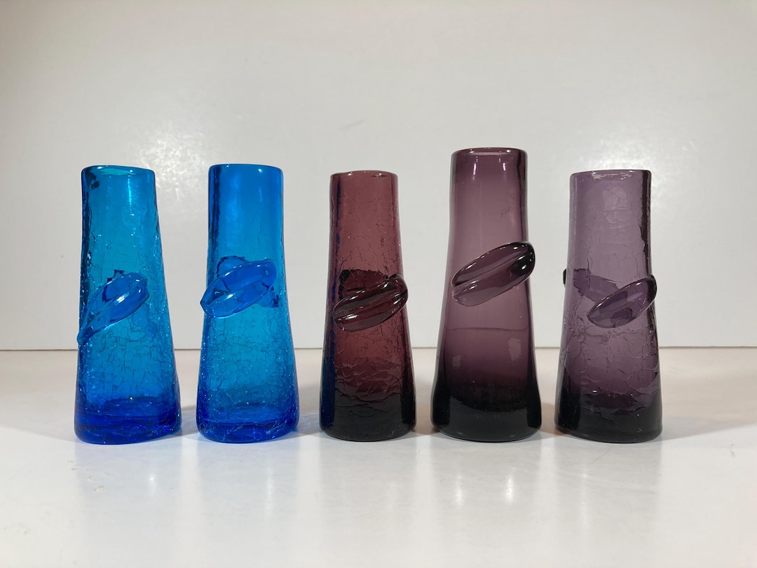 Vintage Signed BLENKO 1960 Mini Bud Vase C60A — HTF Lilac Purple ...