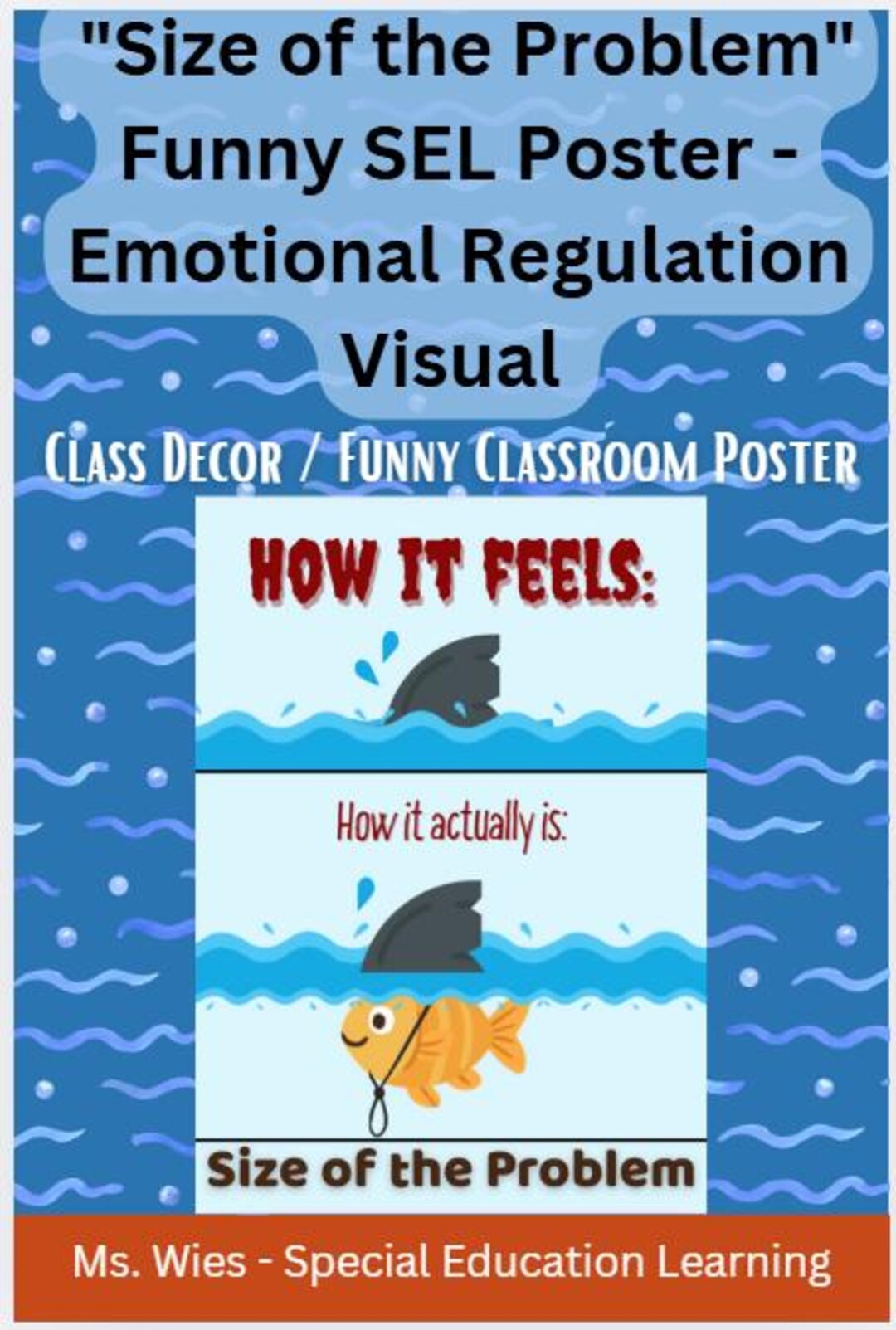 Size of the Problem Funny SEL Poster | Emotional Regulation Visual - Etsy