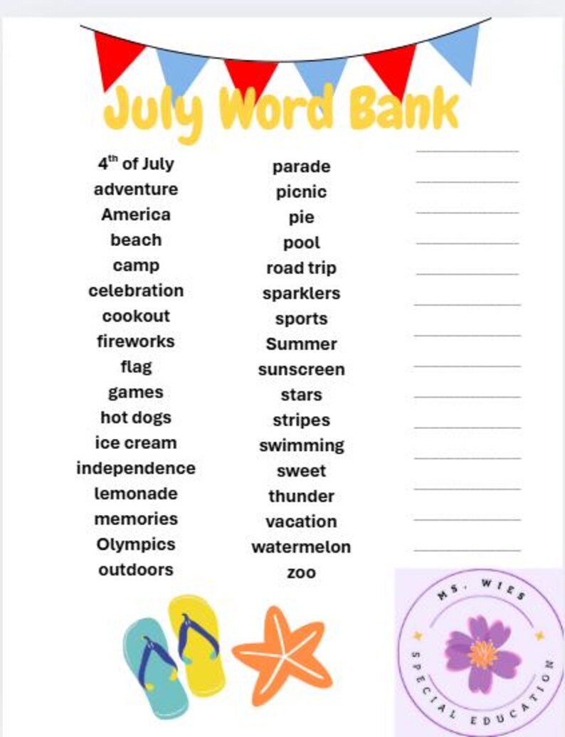 Monthly Themed Word Lists for Spelling Help | Student Spelling ...