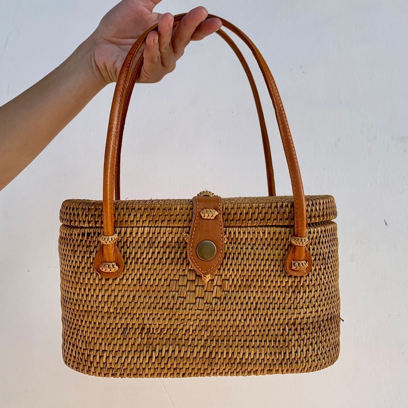 Rattan Purse - Etsy