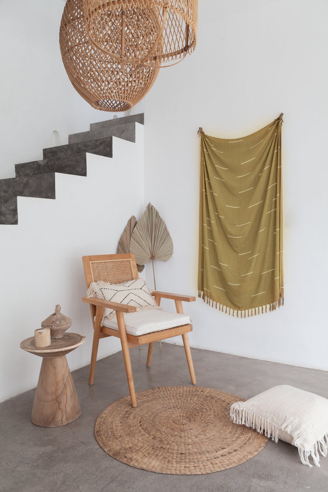 Lines Tapestry in Desert Gold | Women's Bohemian Textile, Modern ...