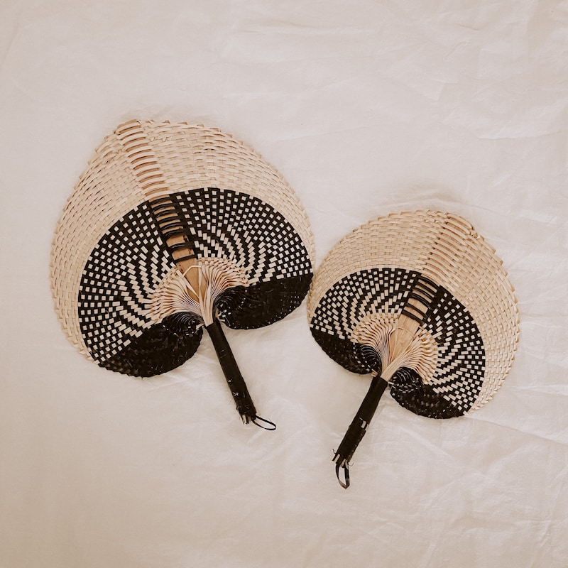 Palm Leaf Hand Fans - Etsy