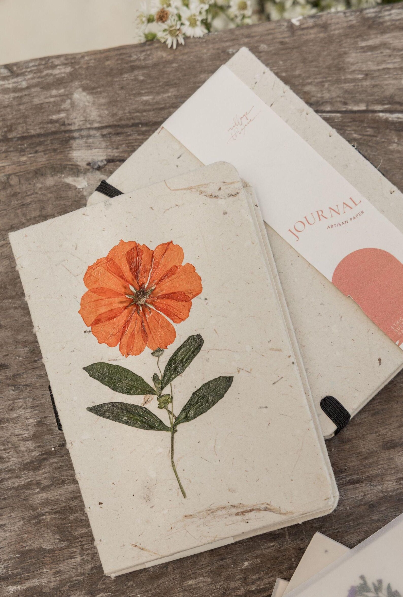 Handcrafted Journal With Pressed Flowers 4x6 - Etsy