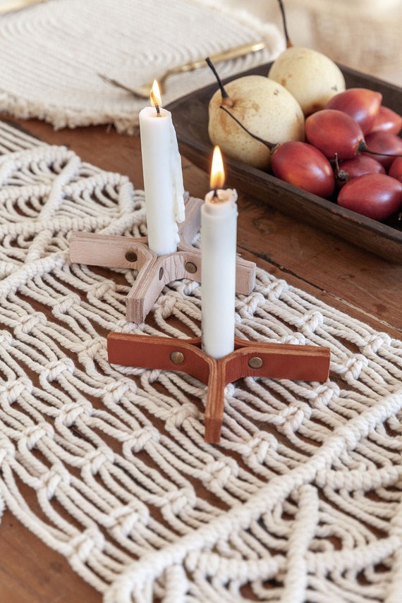 Leather Candle Holder
