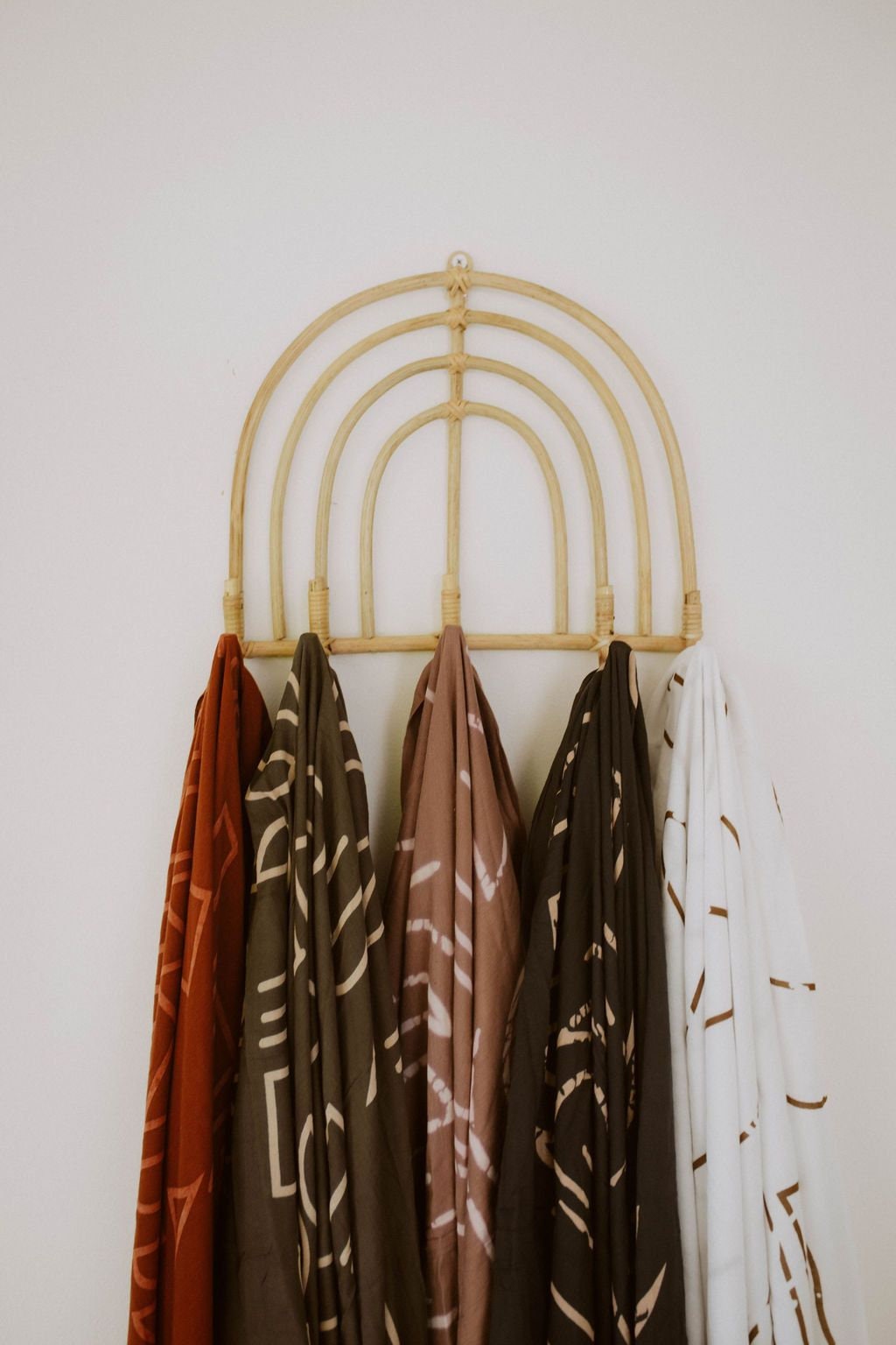 Rainbow Rattan Wall Hook | Etsy