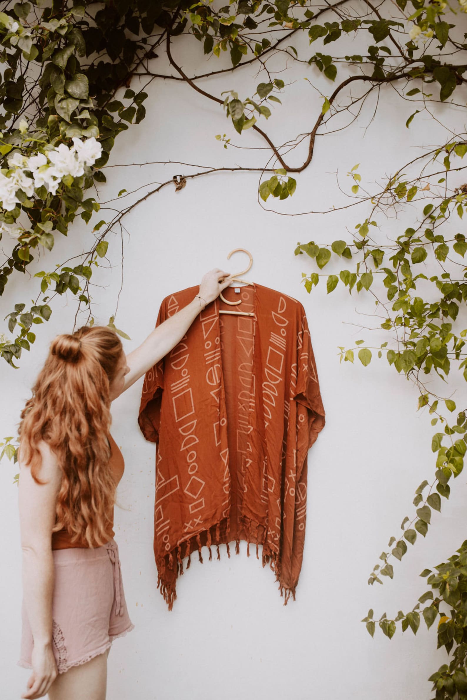 Shapes Kimono in Olive Bali Sarong Boho Lightweight Flowy - Etsy