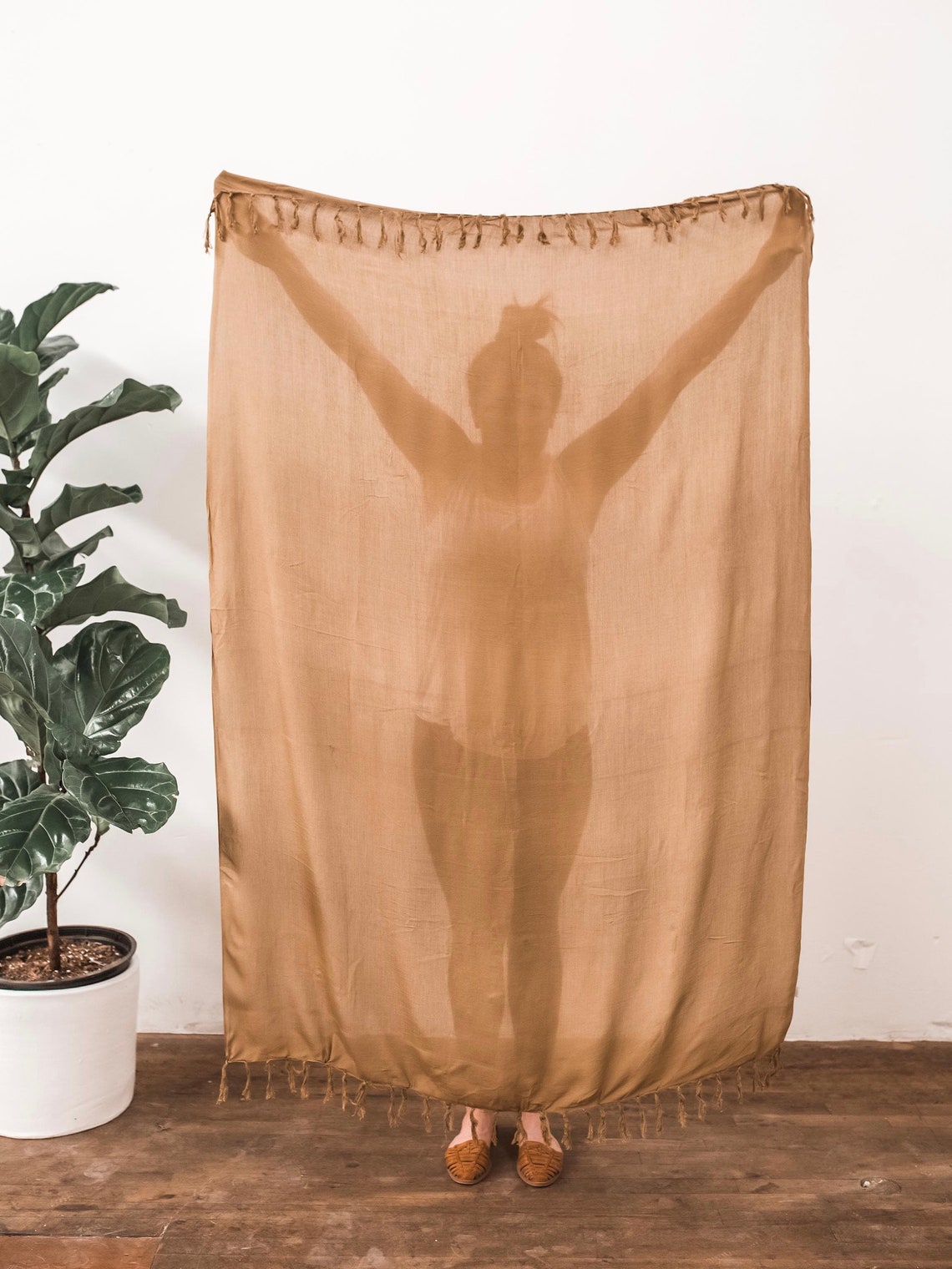 Solid Color Tapestry in Gold Women's Bohemian Textile - Etsy