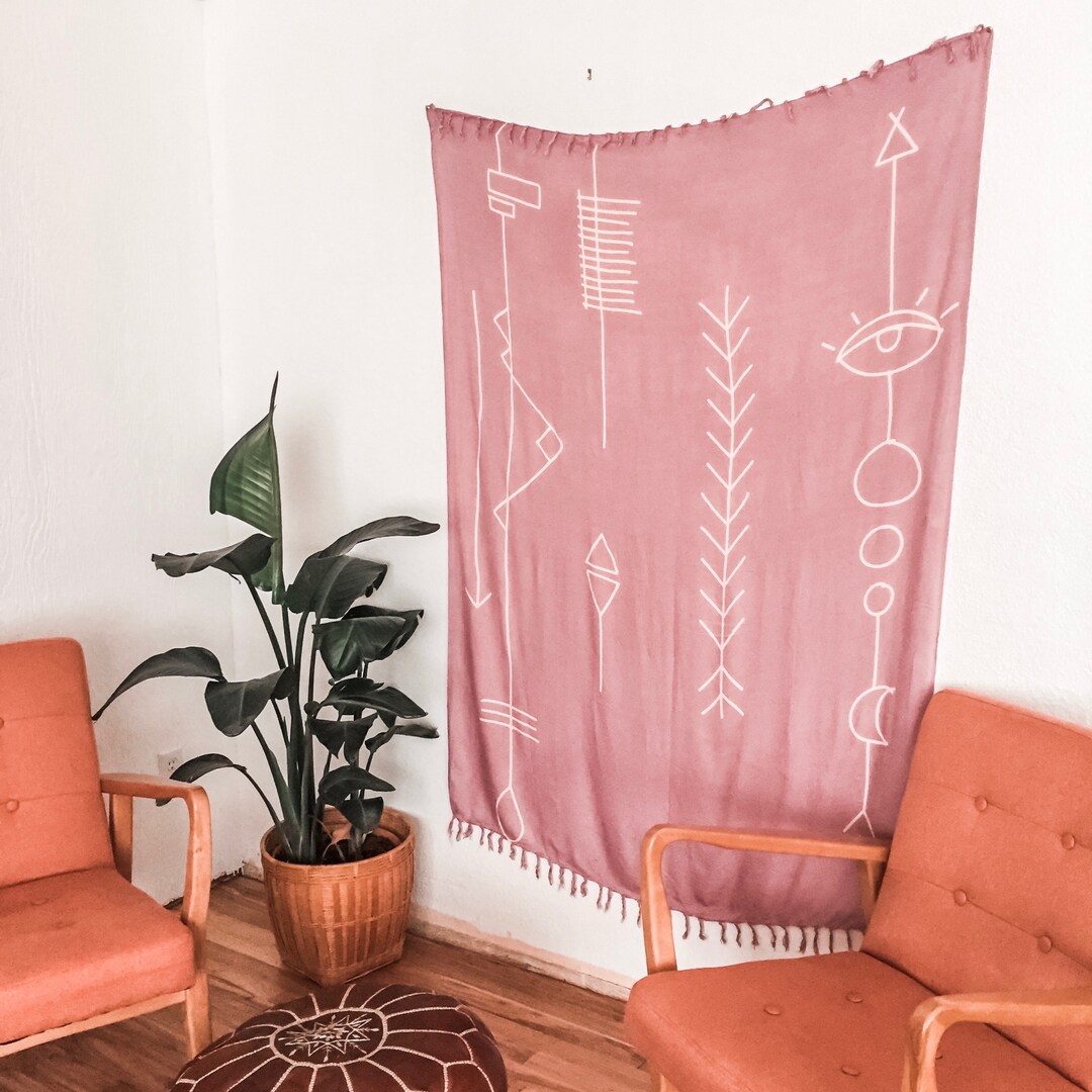 Abstract Tapestry Wall Hanging | Modern Textile Aesthetic Eco ...