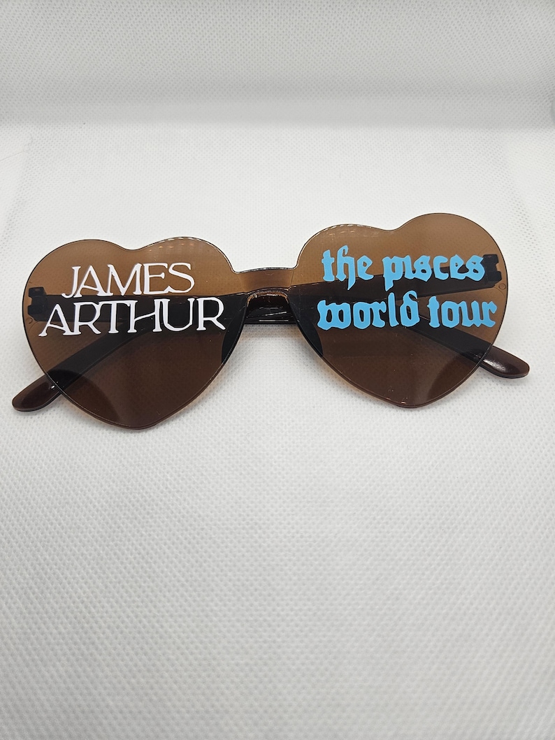 Custom Concert Glasses - James Arthur - Etsy Ireland