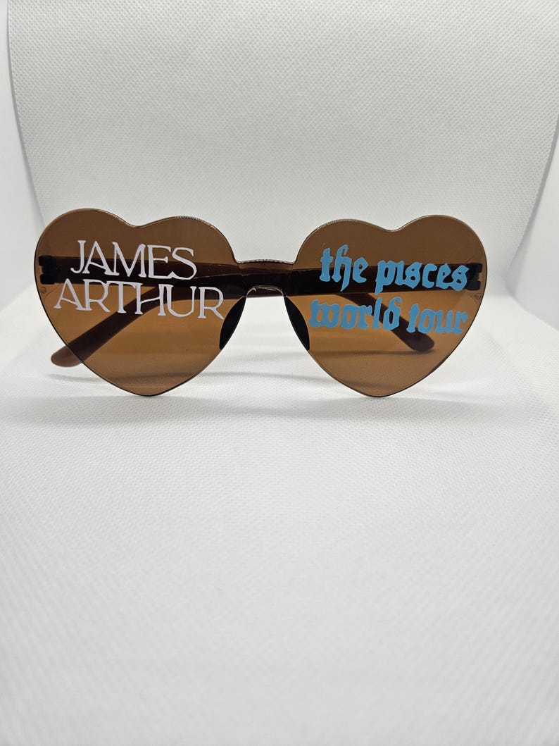 Custom Concert Glasses - James Arthur - Etsy Ireland