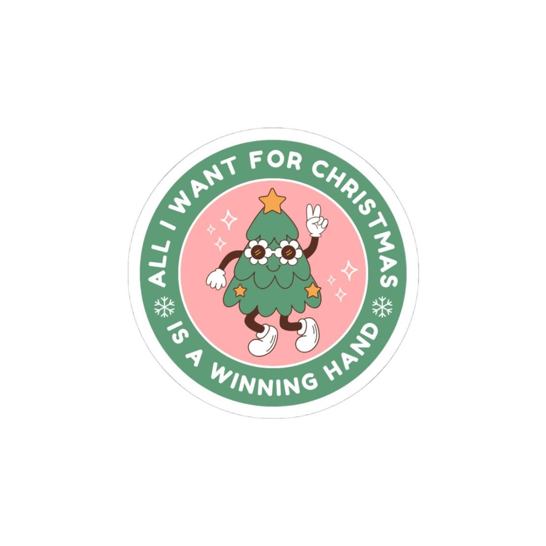 Retro Mahjong Christmas Tree Sticker - Holiday Tile Game Decor - Etsy