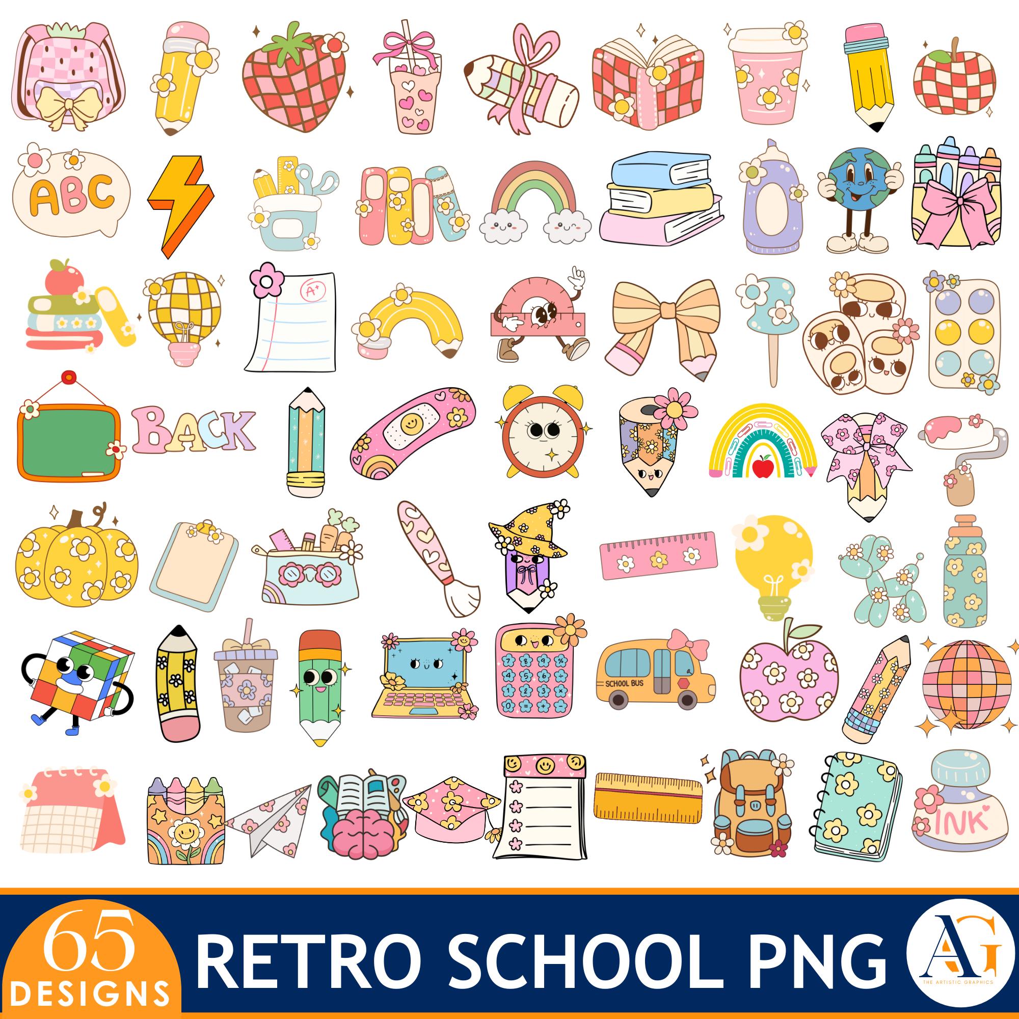 Back to School Png Bundle, School Png, Cute Classroom Sublimation ...